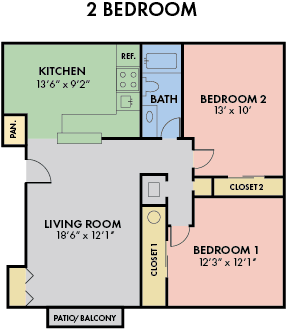 Floor Plans of Brookmount Apartments in St. Peters, MO