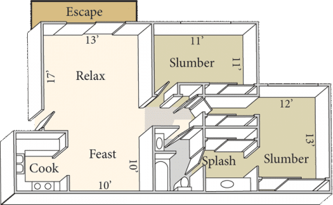 Floor Plans of American River Commons in Sacramento, CA