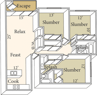 Floor Plans of American River Commons in Sacramento, CA
