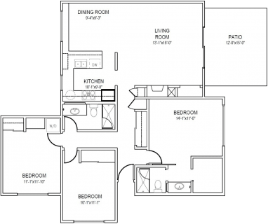 Floor Plans of American River Commons in Sacramento, CA