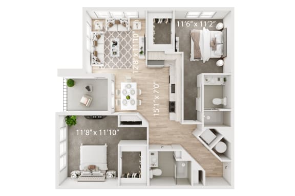 Floor Plans of Brez at Atlantic Crossing in Delray Beach, FL