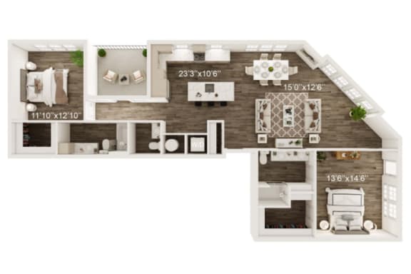 Floor Plans of Brez at Atlantic Crossing in Delray Beach, FL