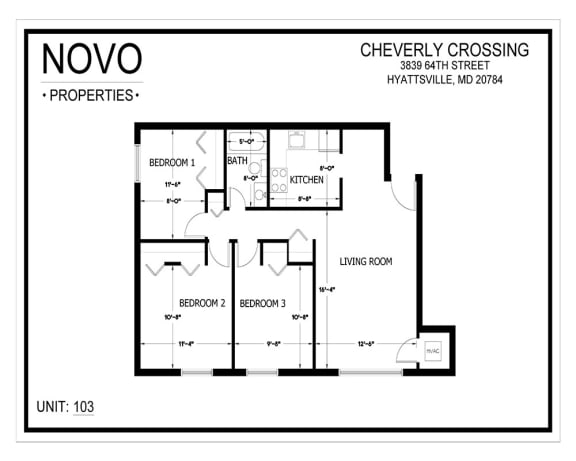 Floor Plans of Cheverly Crossing Apartments in Hyattsville, MD