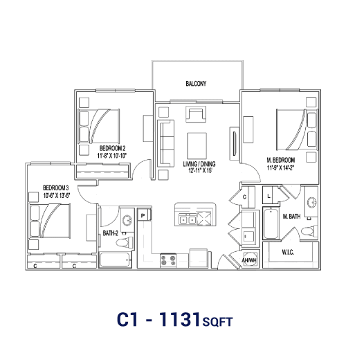 Floor Plans of Village At Palm Center in Houston, TX