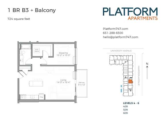 Floor Plans of Ray And Platform in Saint Paul, MN