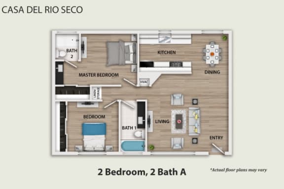 Floor Plans of Casa del Rio Seco in Downey, CA