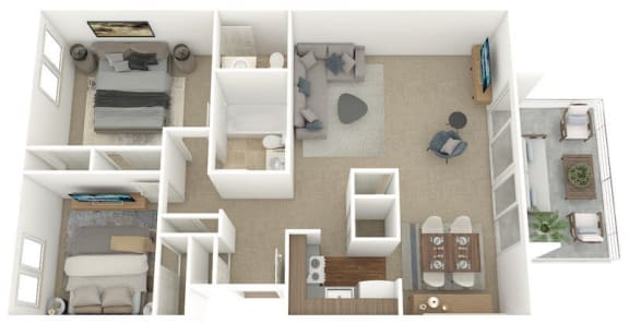Floor Plans of Hidden Tree Apartments in Lansing, MI