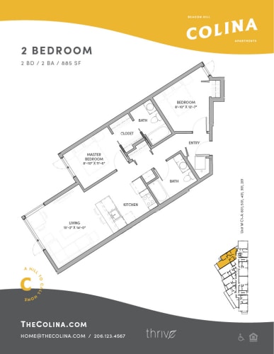 Floor Plans of Colina in Seattle, WA