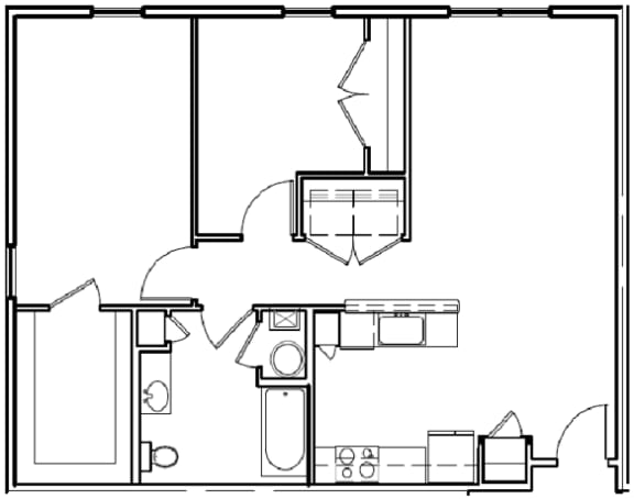Floor Plans of The Doris on Main in Wheeling , WV