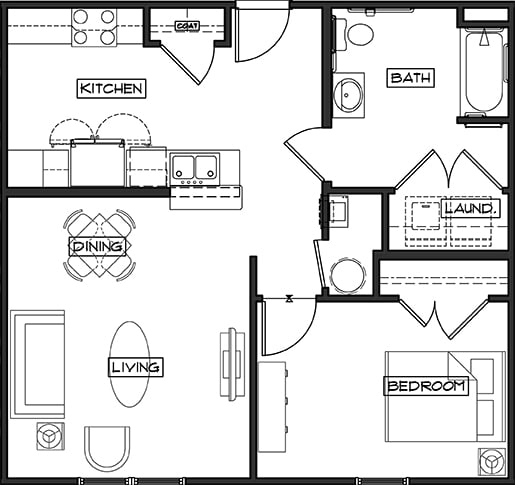 Floor Plans of Tate Commons in New Bern, NC