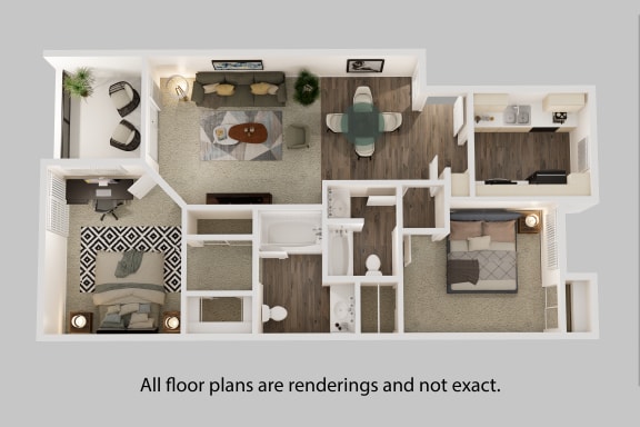Floor Plans of Parc Ridge Apartments in Northridge, CA