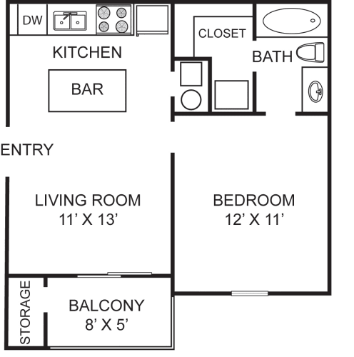 Floor Plans of Morgan Place Apartments in Atlanta, GA