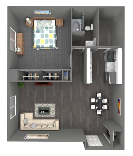 Floor Plans of Delta Square Apartments - Lansing, MI in Lansing, MI