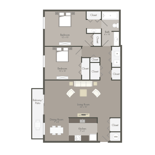 Floor Plans of Deercross Apartments in Indianapolis, IN