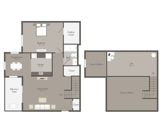 Floor Plans of Deercross Apartments in Indianapolis, IN