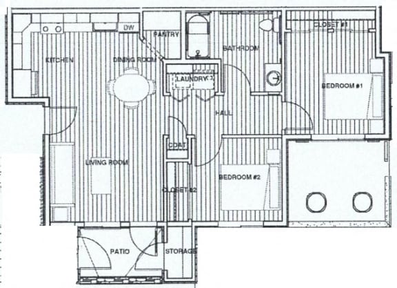 Floor Plans of Poplar Place Apartments in Wasco, CA