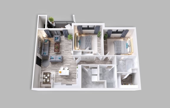 Floor Plans of Thompson Square Apartments in Jeffersonville, IN