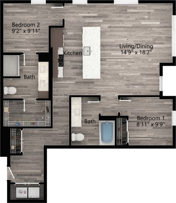 Floor Plans of Mason & Main in Seattle, WA