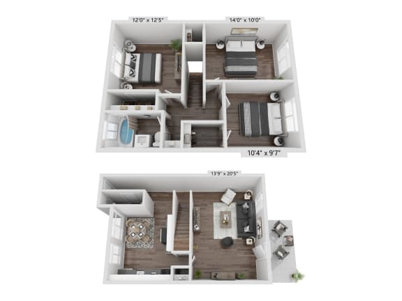 Floor Plans of Vesty Park in Denver, CO