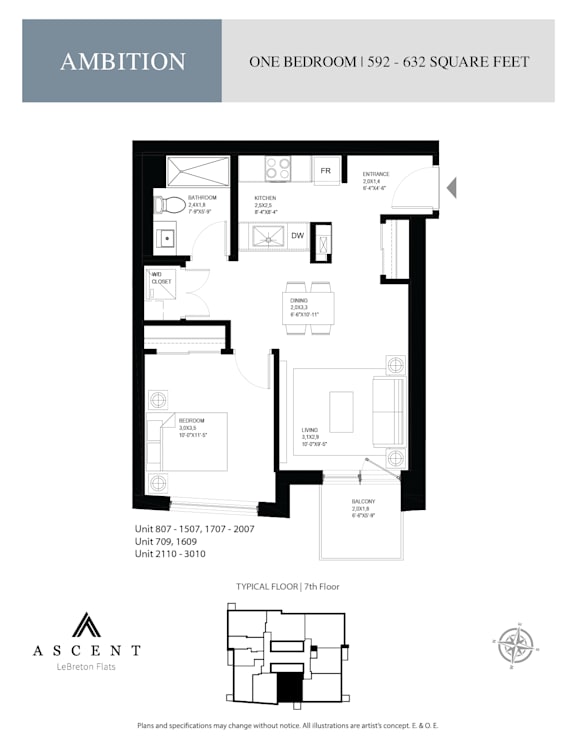 Floor Plans of Ascent @ Lebreton Flats in Ottawa, ON