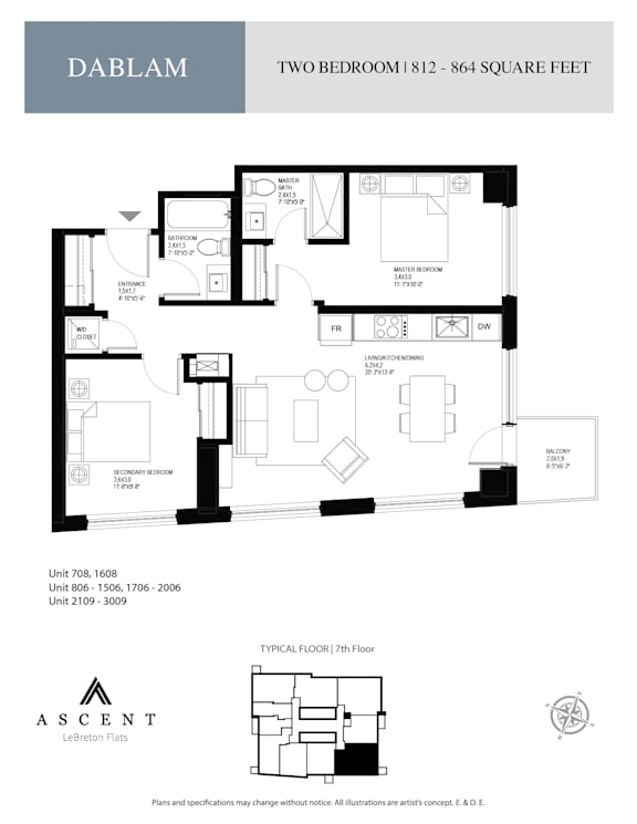 Floor Plans of Ascent @ Lebreton Flats in Ottawa, ON