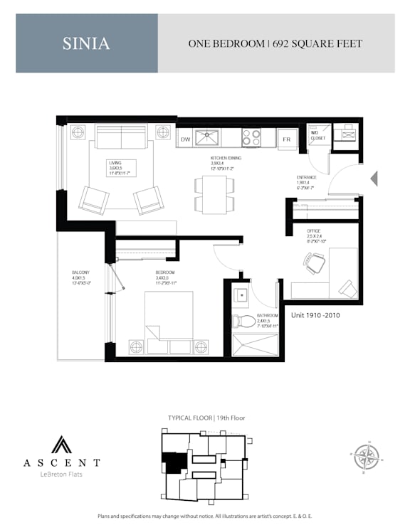Floor Plans of Ascent @ Lebreton Flats in Ottawa, ON