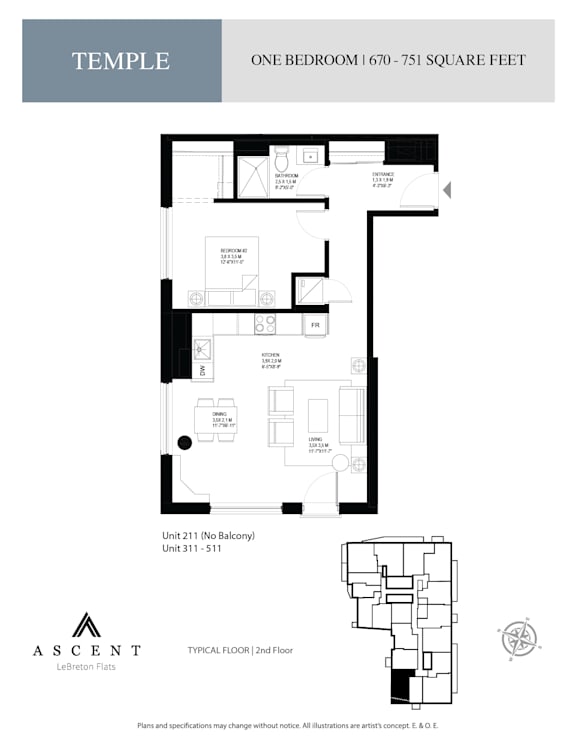 Floor Plans of Ascent @ Lebreton Flats in Ottawa, ON