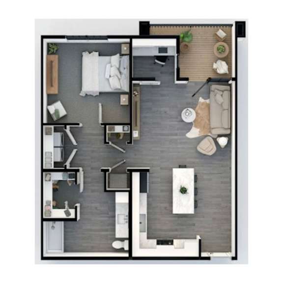 Floor Plans of The Bend on Promenade Apartments in Rogers, AR