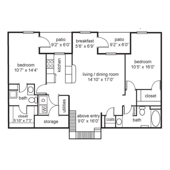Floor Plans of Brookstone Crossing Apartments in Cold Spring, KY