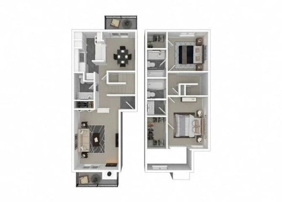 Floor Plans of Greystone Flats Apartments in Austin, TX