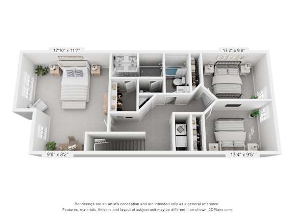 3-Bedroom Townhomes in Bonner Springs, KS | Floor Plans