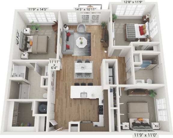 Floor Plans of Main Street Lofts in Mansfield, TX
