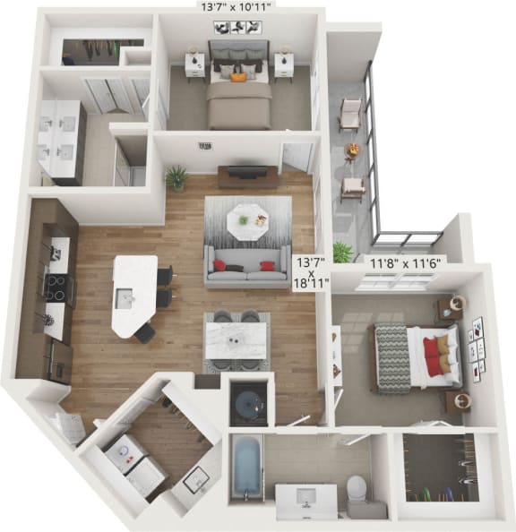 Floor Plans of Main Street Lofts in Mansfield, TX