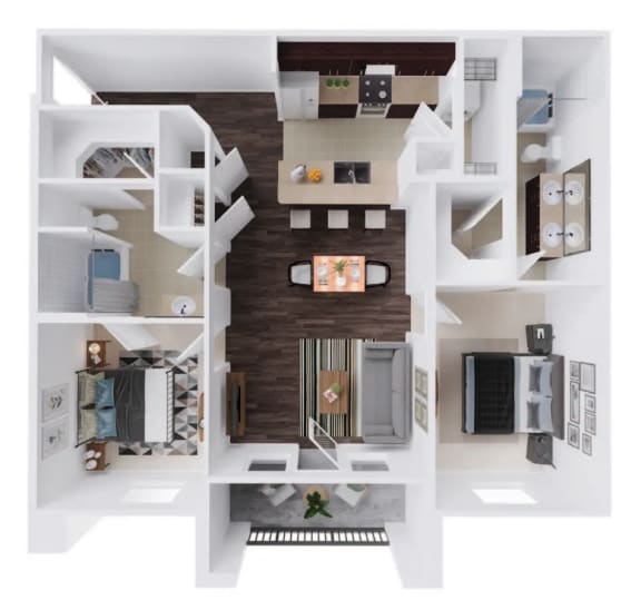 Floor Plans of Azora Ranch Apartments in Fort Worth, TX