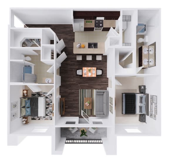 Floor Plans of Azora Ranch Apartments in Fort Worth, TX