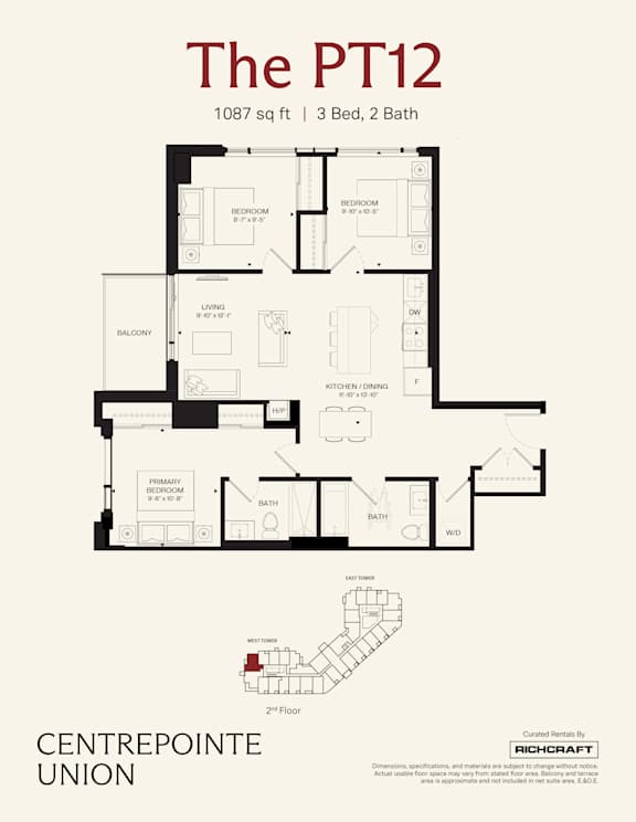 Floor Plans of Centrepointe Union in Ottawa, ON