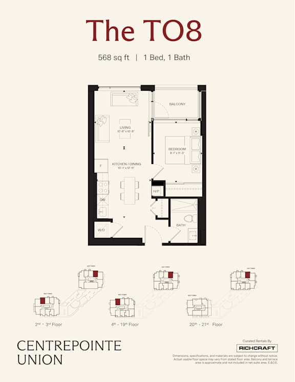 Floor Plans of Centrepointe Union in Ottawa, ON