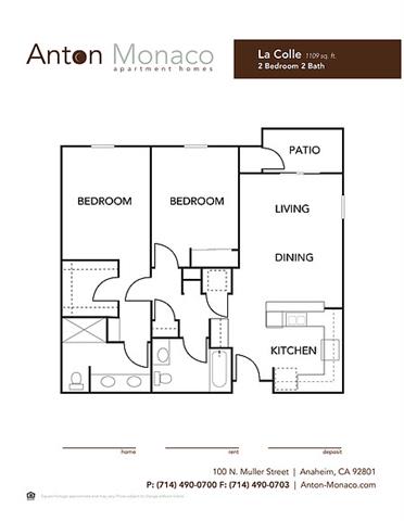 Floor Plans of Anton Monaco in Anaheim, CA