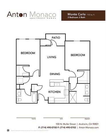 Floor Plans of Anton Monaco in Anaheim, CA