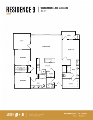 Floor Plans of Anton Menlo in Menlo Park, CA