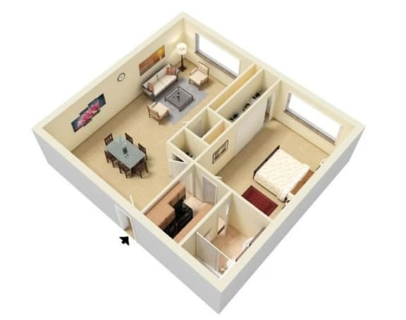 Floor Plans of Nottingham Place Apartments in Cleveland, OH