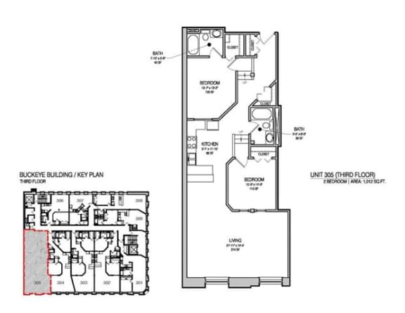 Floor Plans of East 4th Street in Cleveland, OH