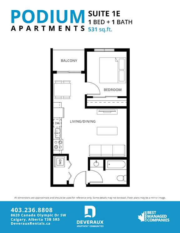 Property details for Podium Apartments from Deveraux Apartment Communities