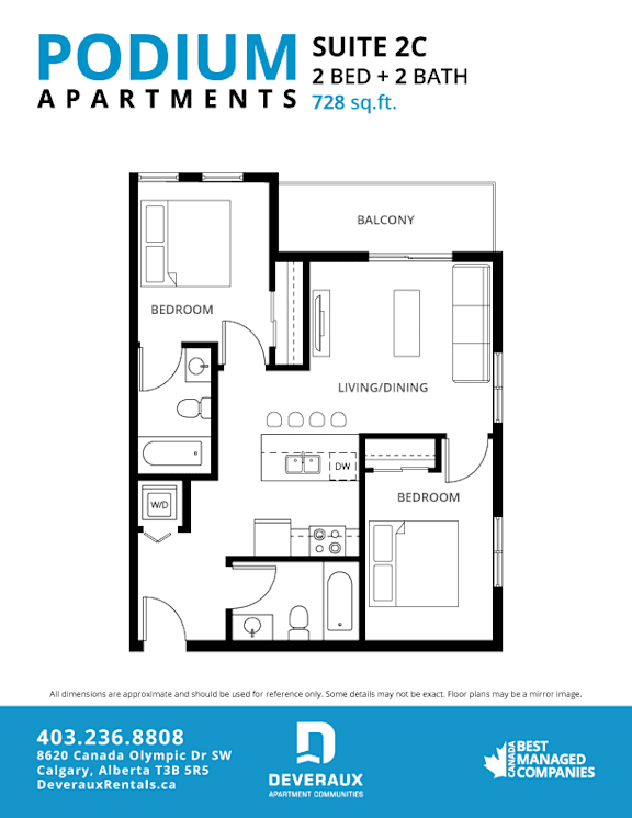Property details for Podium Apartments from Deveraux Apartment Communities