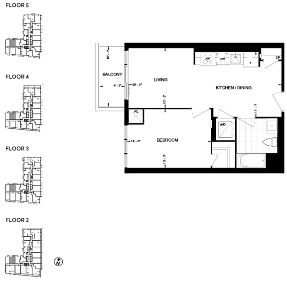 Floor Plans of Parkside Square in Toronto, ON