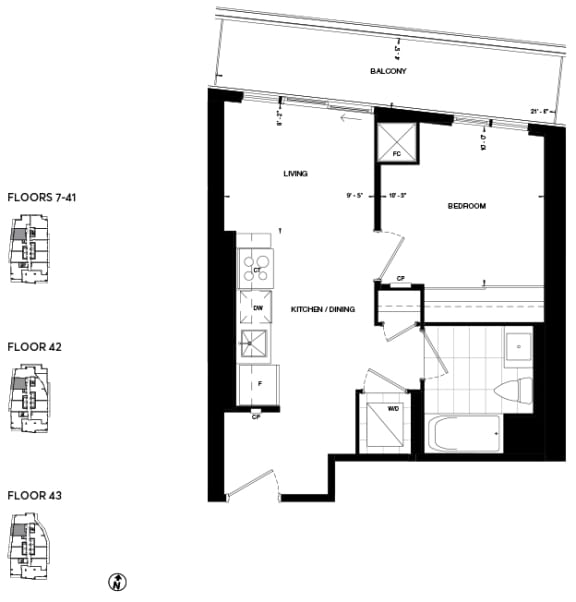 Floor Plans of Parkside Square in Toronto, ON