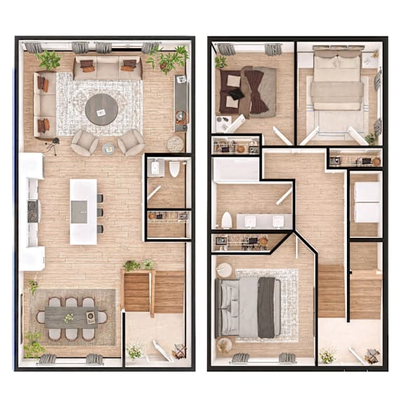 Floor Plans of Elsliger Townhouses in Dieppe, NB