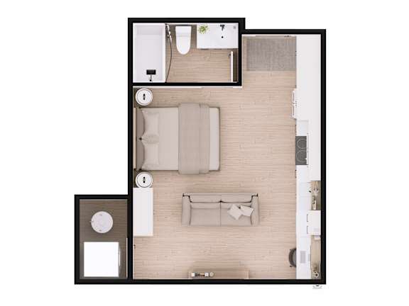 Floor Plans of Studio 306 in Moncton, NB