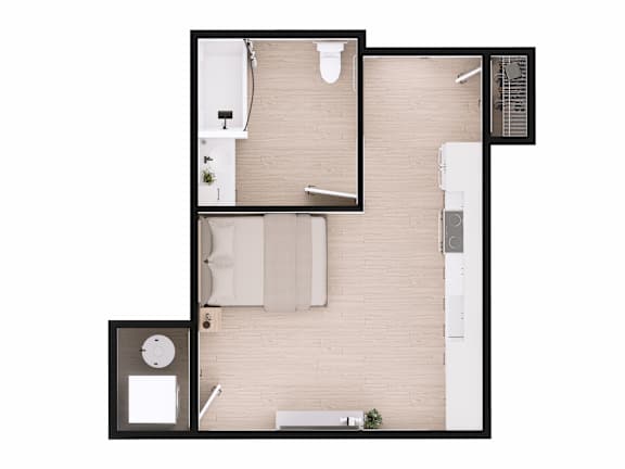 Floor Plans of Studio 306 in Moncton, NB