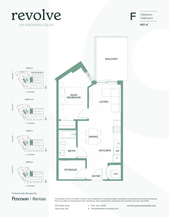 Floor Plans of Revolve in Vancouver, BC